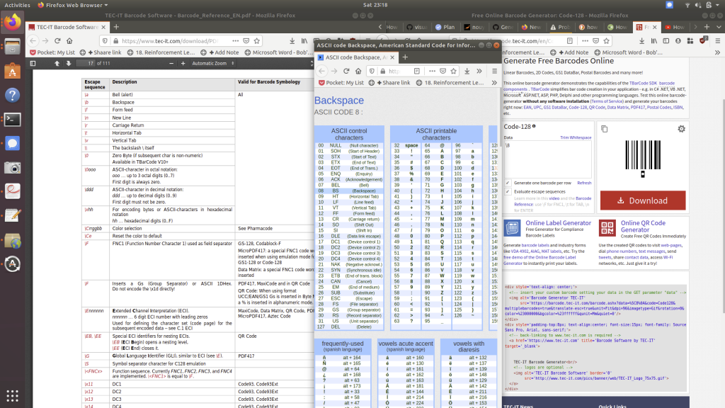 QWERTY keyboard made of barcodes | orange narwhals