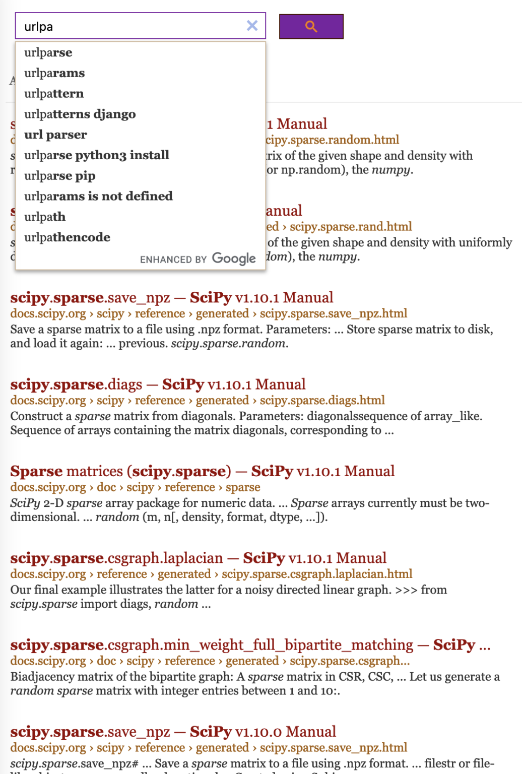 Custom Search Engine For Python Documentation Orange Narwhals